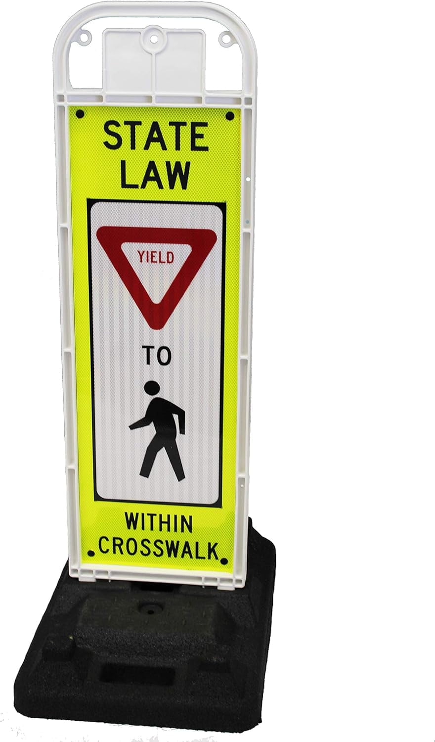 YIELD TO PEDESTRIAN, MUTCD COMPLIANT. Sign for School Zone/Crosswalks ...