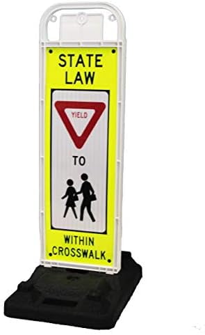 YIELD TO PEDESTRIANS, MUTCD COMPLIANT. Crossing Sign for School Zones ...