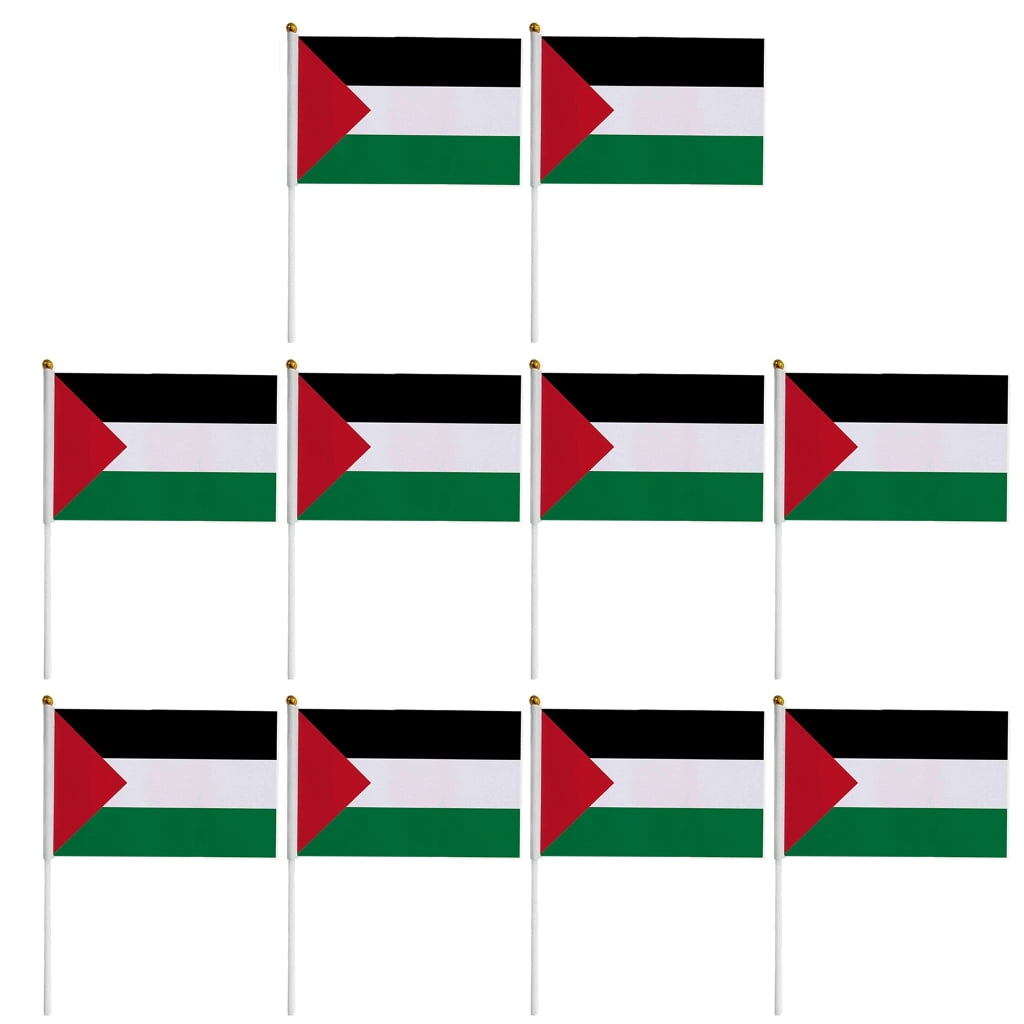 YIEMEEN 10/50PCS Hand Held Mini Palestine Flags Small Palestinian Flags ...