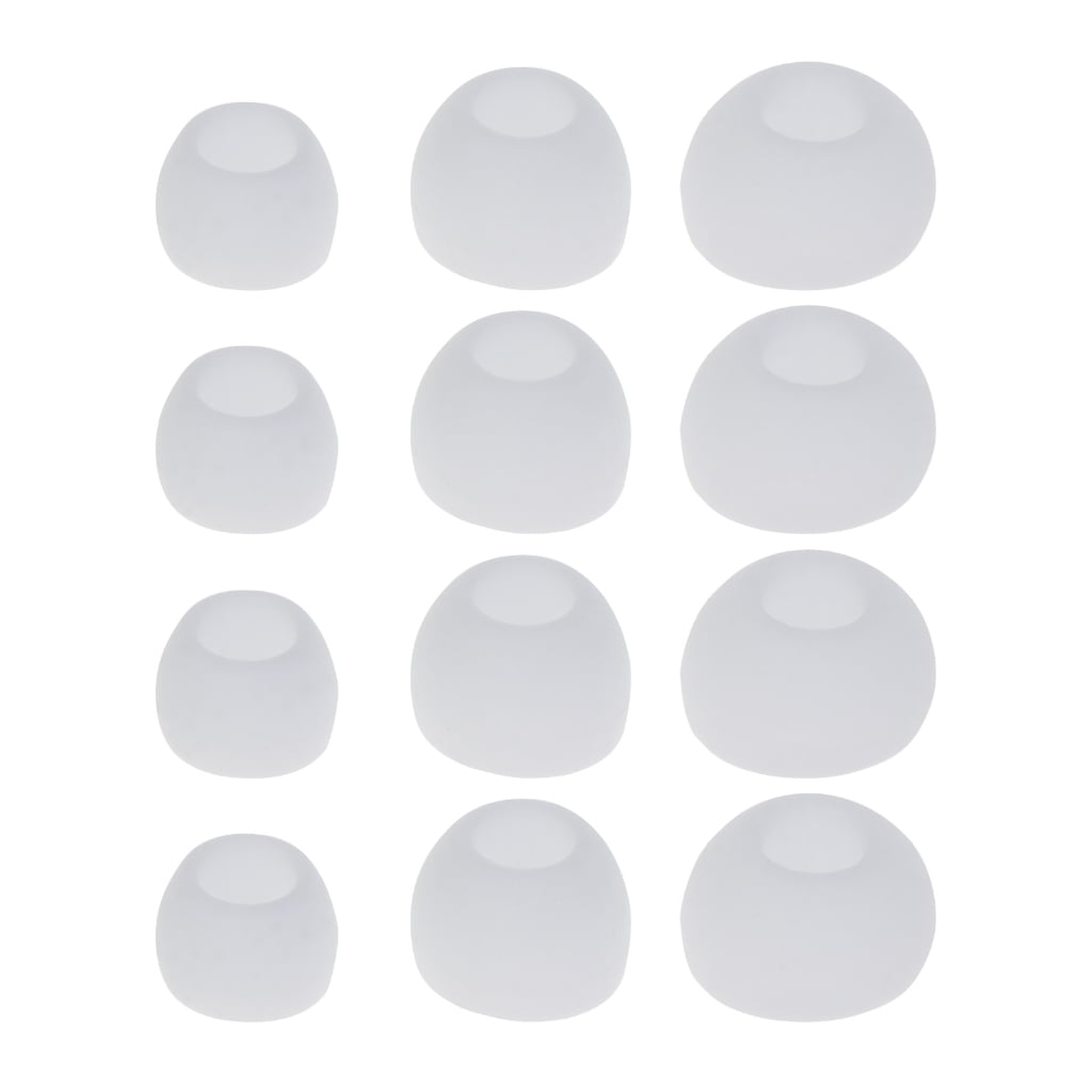 YIEMEEN 12Pcs Earbuds Tips Soft Rubber Flexible Eartips Buds Wing Tips ...