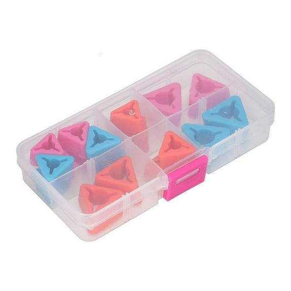 YIEMEEN 18Pcs Triangular Shape Rubber Needle Tip Stoppers Knitting ...