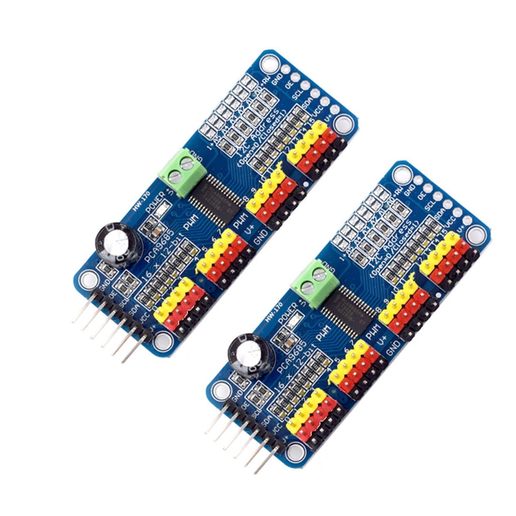 YIEMEEN 2Pcs PCA9685 16 Channel PWM Servo Drive interfaces Module 12 ...