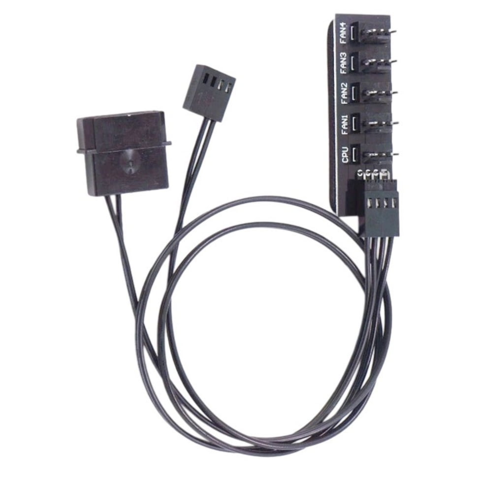 YIEMEEN 4 Pin PC Fan Hub 1 to 5 Way Internal Fan Power Supply Extension ...