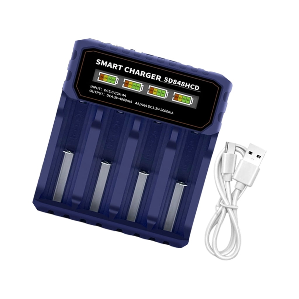 YIEMEEN 4-Slot 18650 Battery Charging Base With Intelligent Auto Stop ...