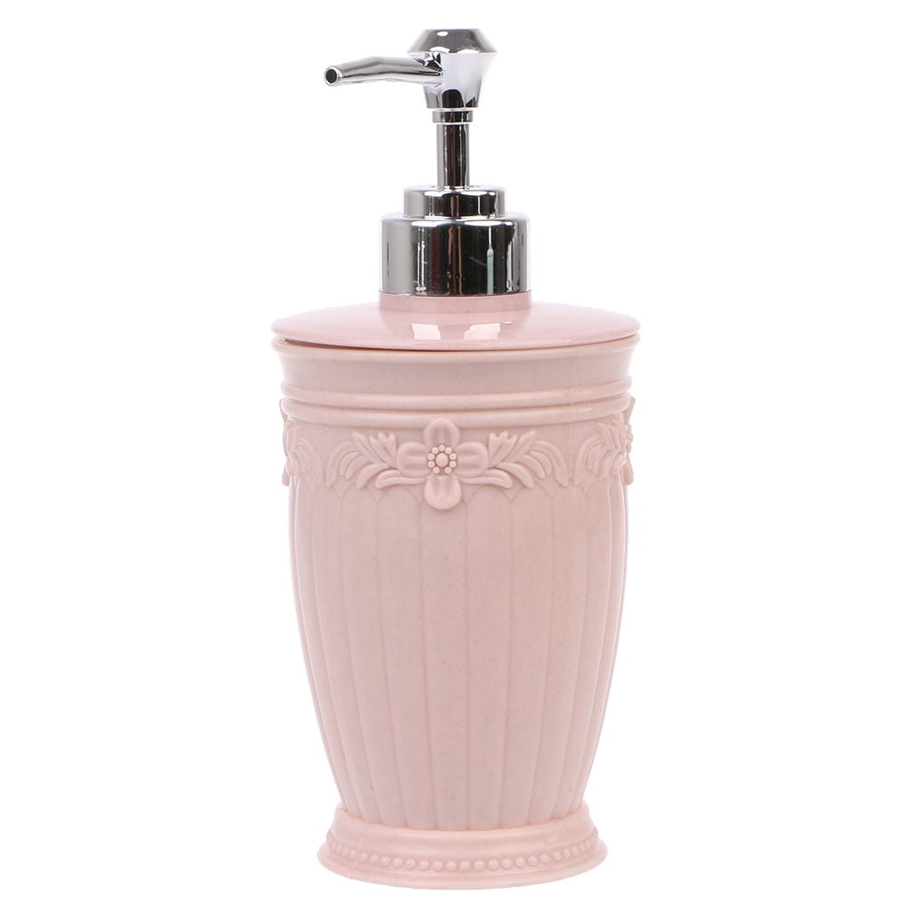 YIEMEEN 400ml Empty Carved Flower Pump Dispenser Bottle Shampoo Soap ...