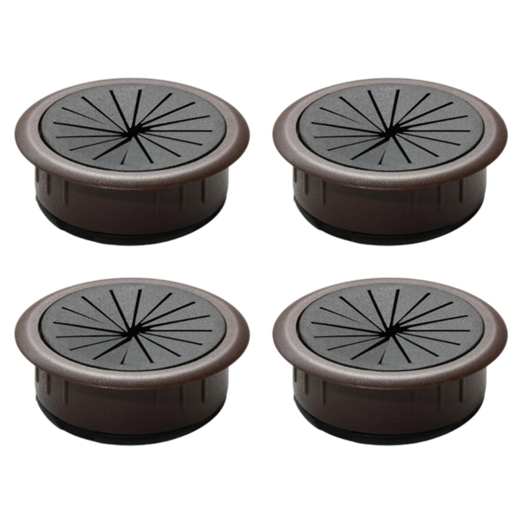 YIEMEEN 4Pcs Plastic Wire Hole Cover Outlet Port Table Computer PC Desk ...