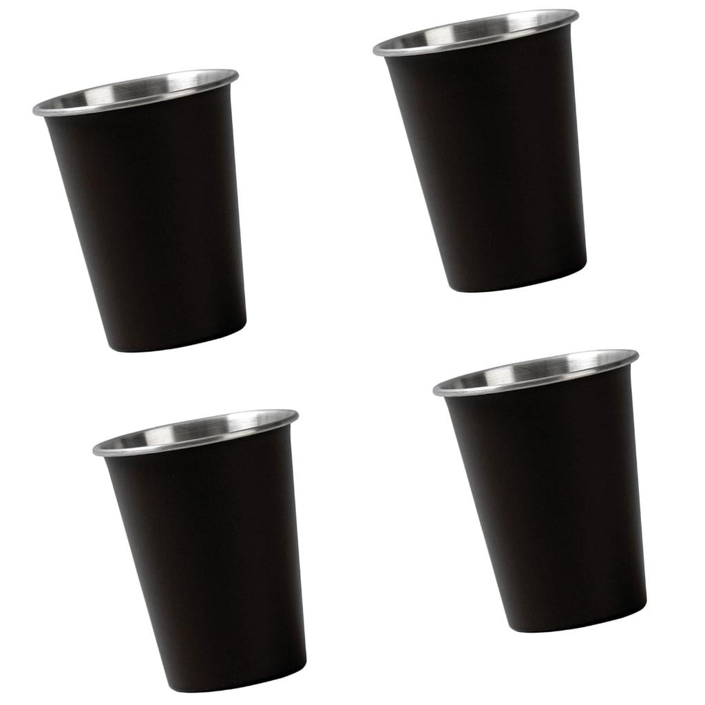 YIEMEEN 4pcs 350ml Stackable Camping Cup Stainless Steels Teas Milk ...