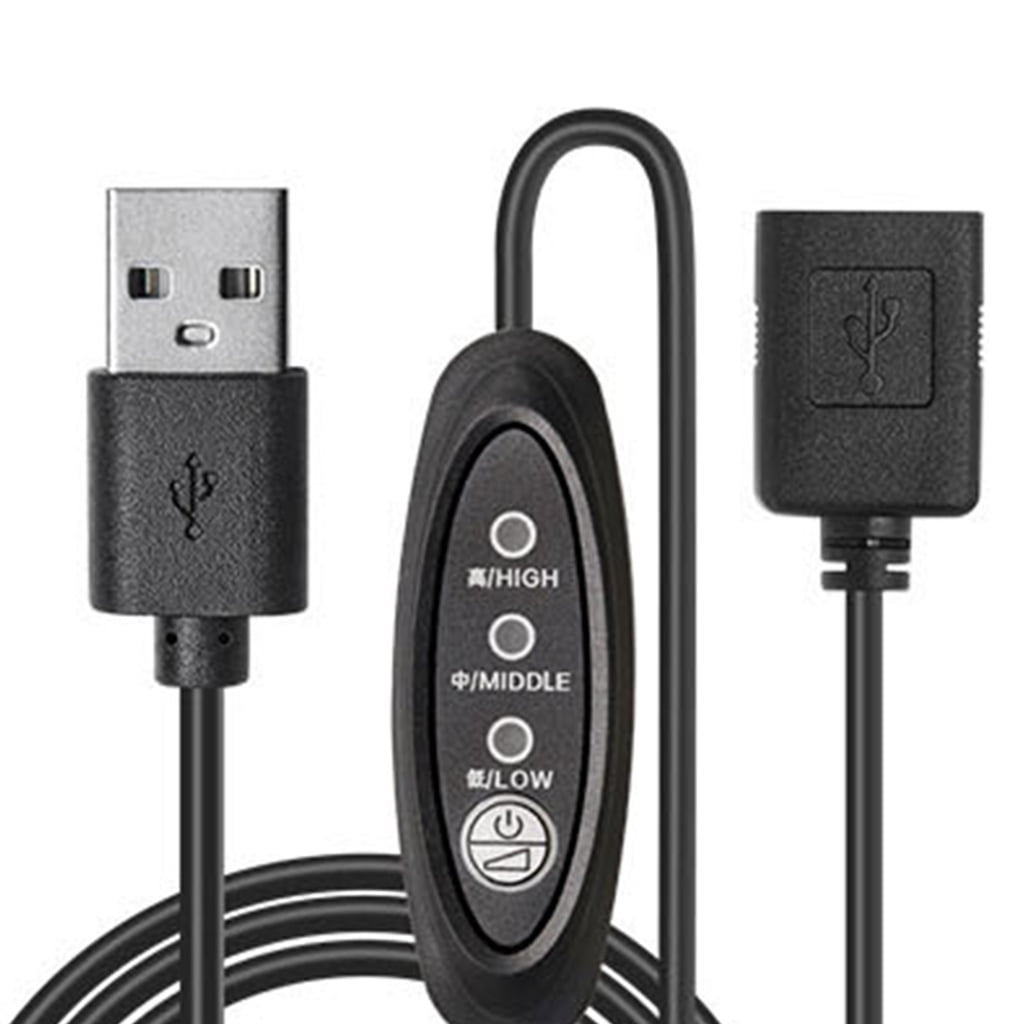 YIEMEEN 5V USB Extension Remote Control 3 Speed Power Cable for USB ...
