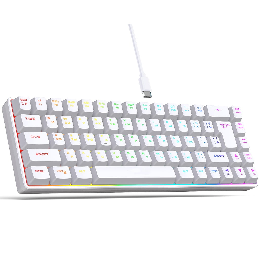 YIEMEEN 68-Key Portable Membrane Typewriter Keyboard 18Kinds Color ...