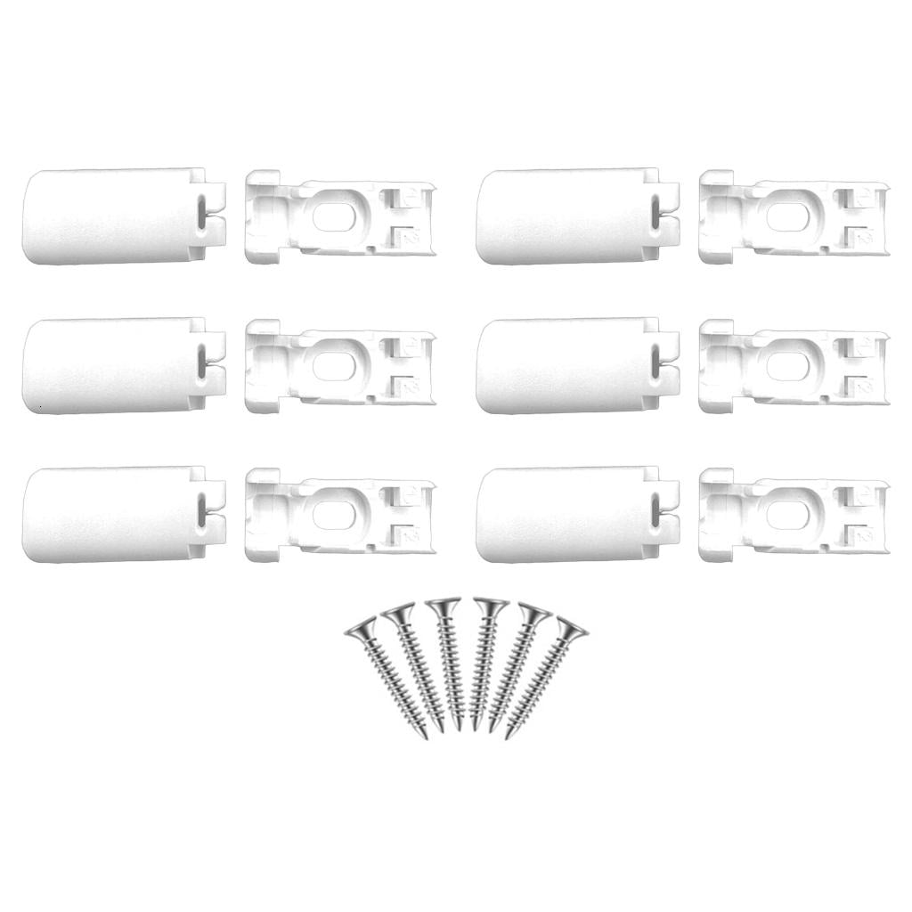 YIEMEEN 6Pieces Pleated Blind Base Clamping Brackets Tension Shoes with ...