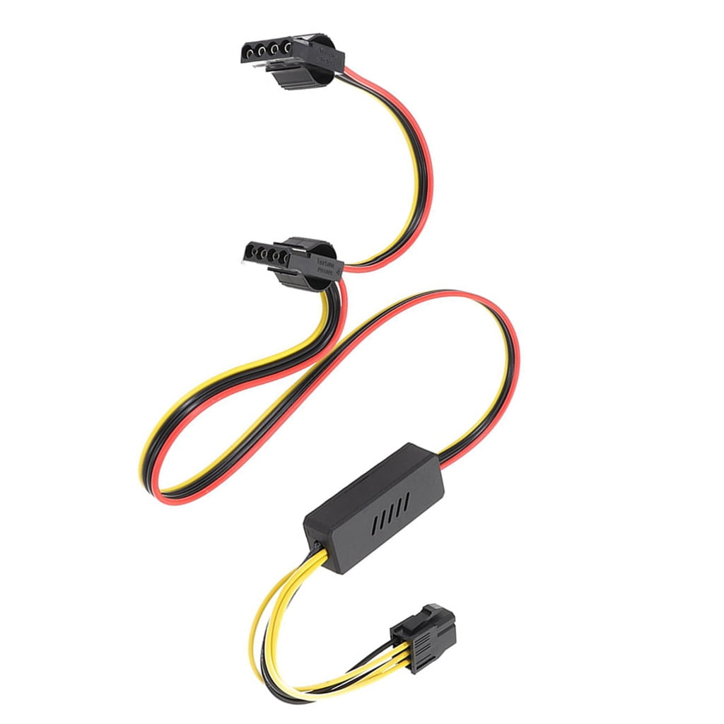 YIEMEEN 6Pin to 4Pin HDD Extension Power Adapter Cable 12V To 5V Step ...