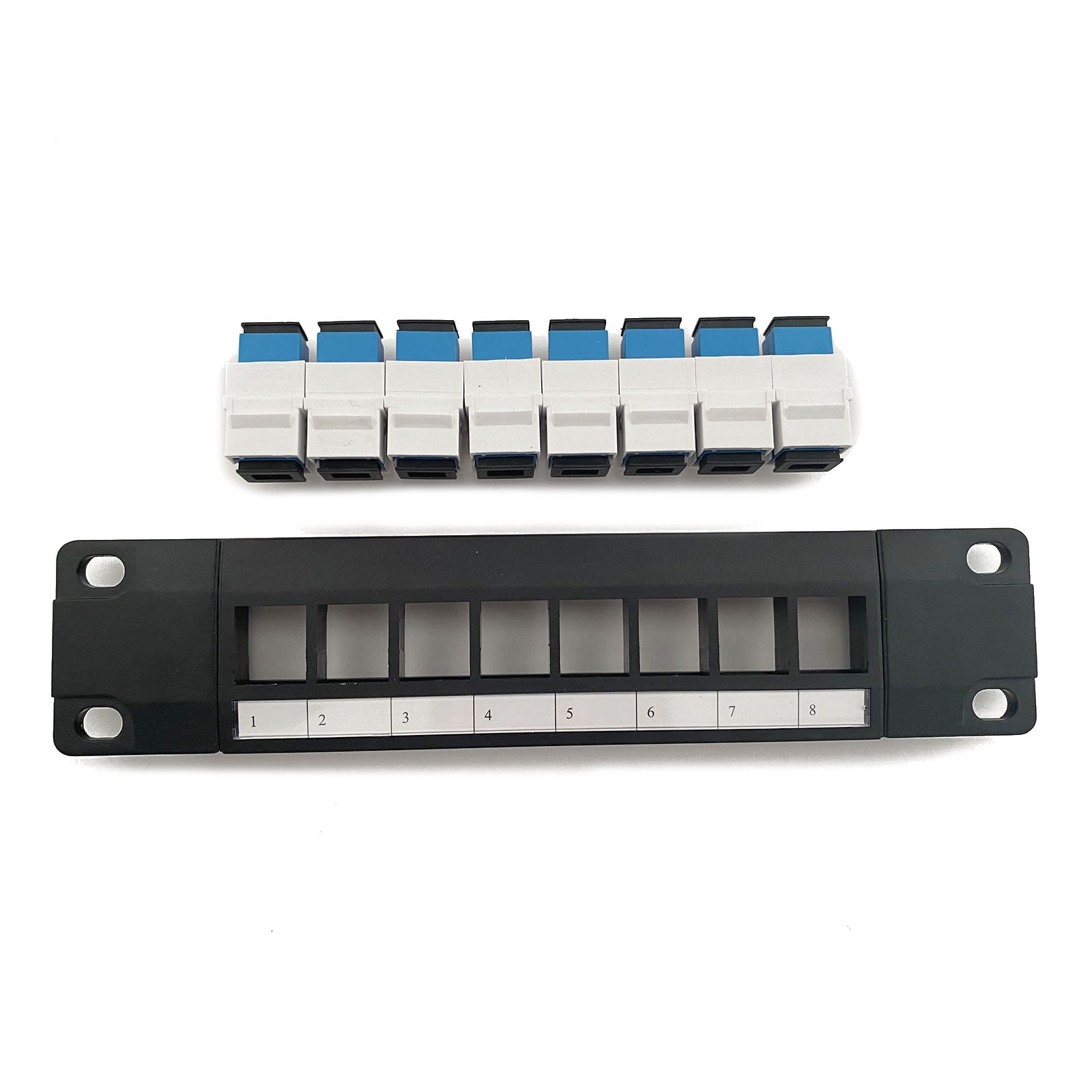 YIEMEEN 8 Port Straight-Through SC Optical Fiber Patch Panel RJ45 ...