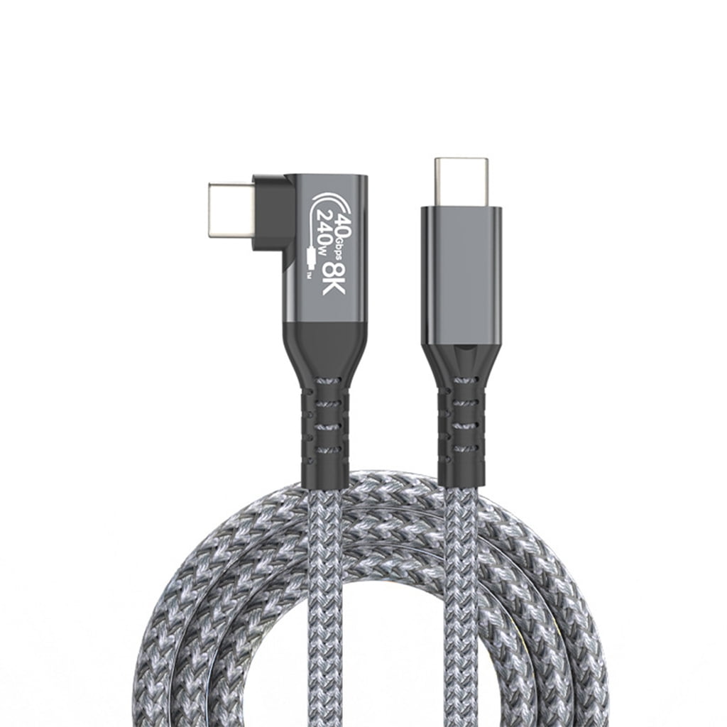 YIEMEEN 90° Bend Male to Male Type C Extension Cable for Fast Data Sync ...