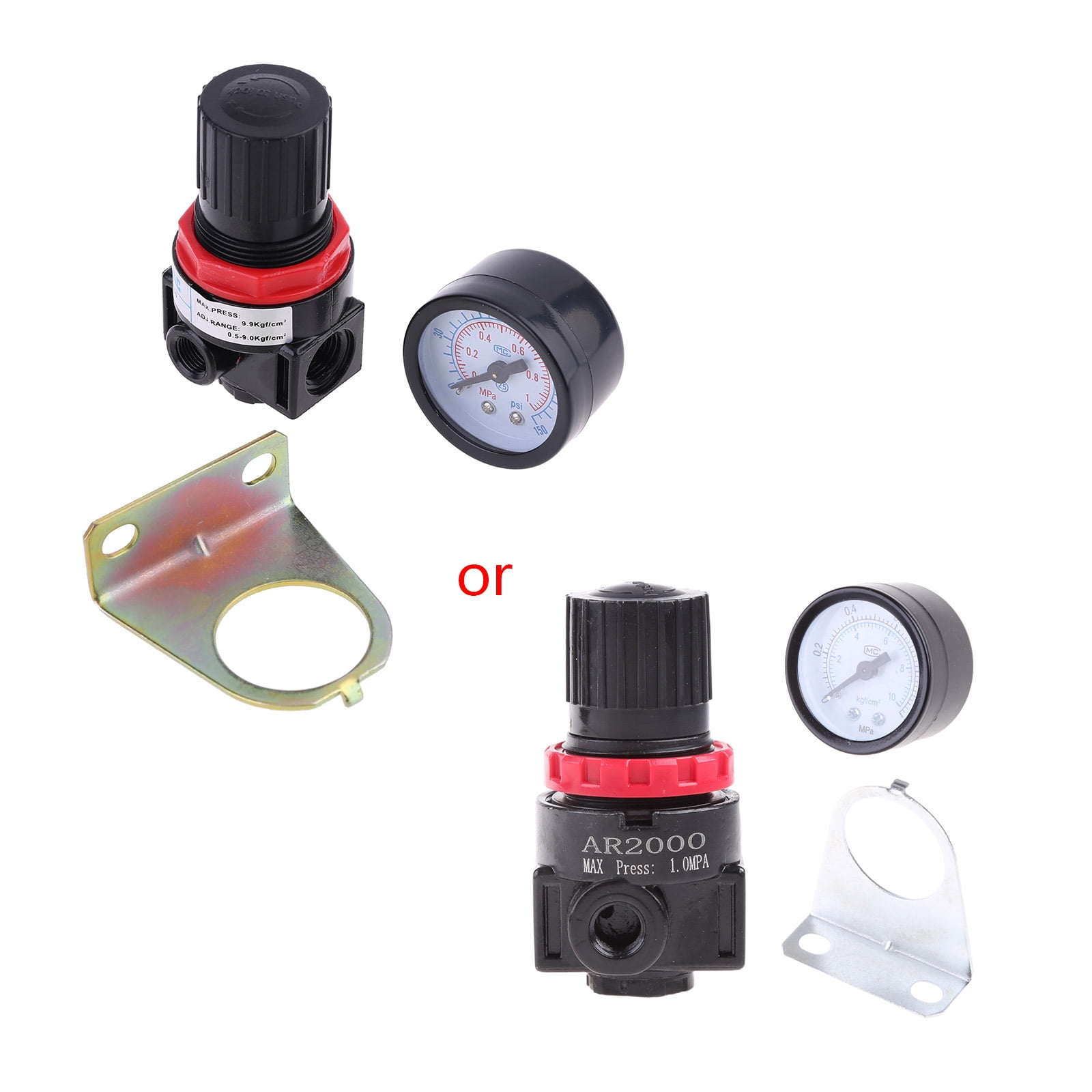 YIEMEEN AR-2000 G1/4'' Pneumatic Mini Air Pressure Regulator Control ...