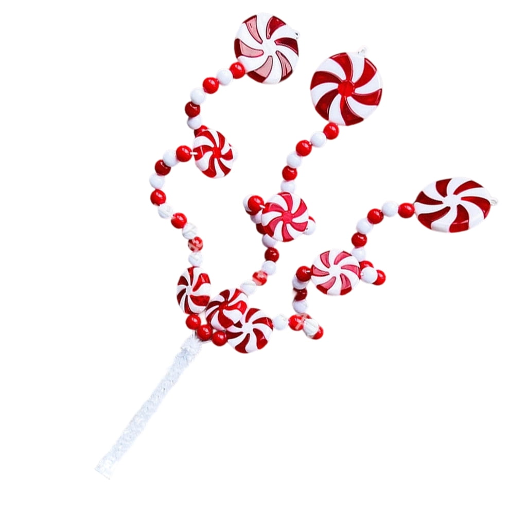 YIEMEEN Artificial Candy Branch Flower Stems Christmas Tree Decoration ...