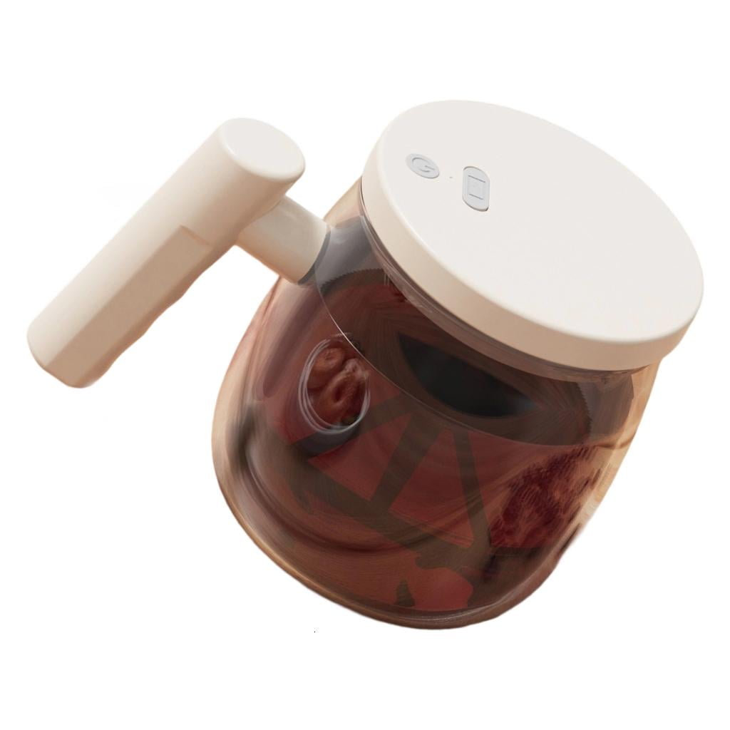 YIEMEEN Auto Stir Glass Travel Mugs With USB Rechargeable Battery Quiet ...