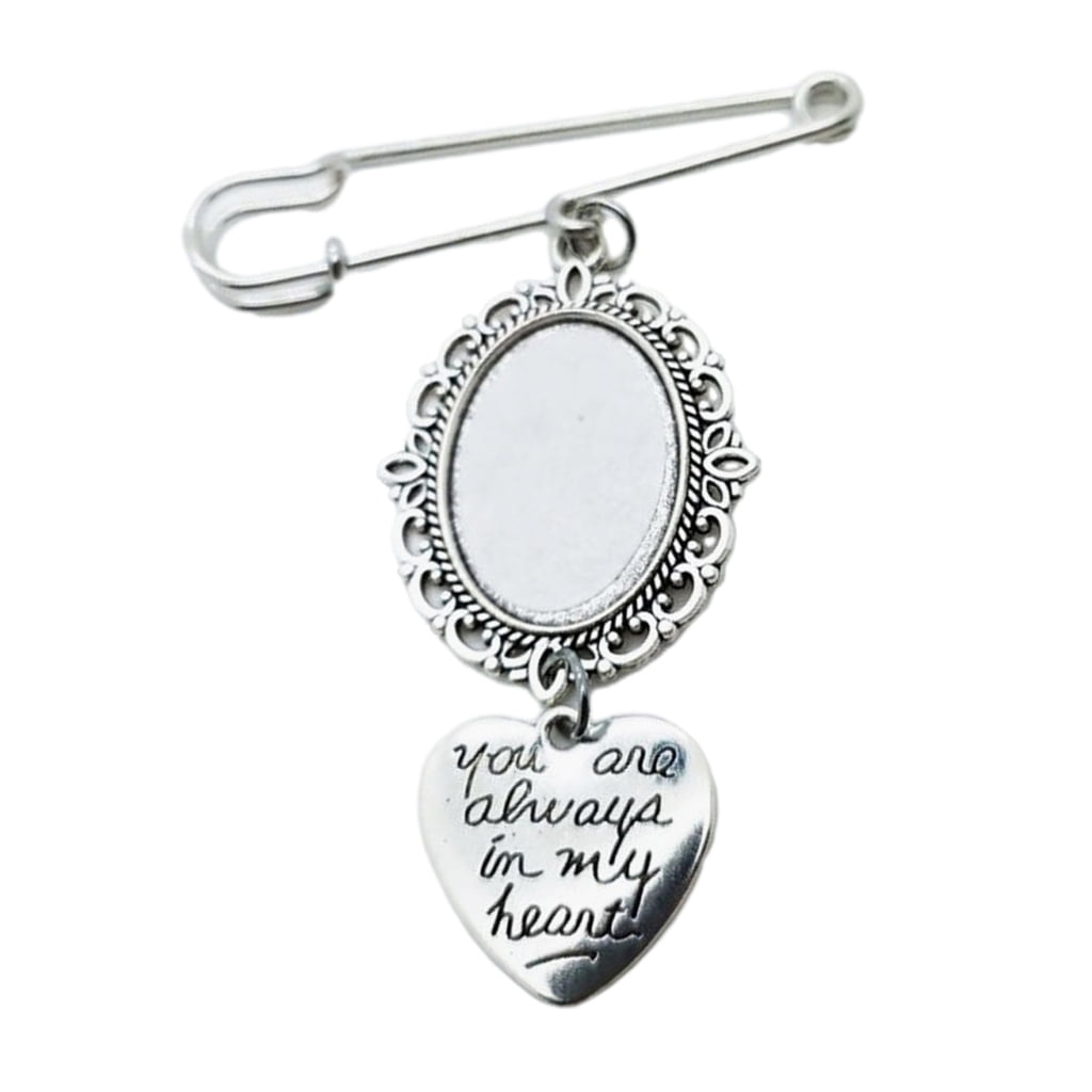 YIEMEEN Blank Badge Pin Photo Frame Brooch Heat Transfer Blank Lapel ...