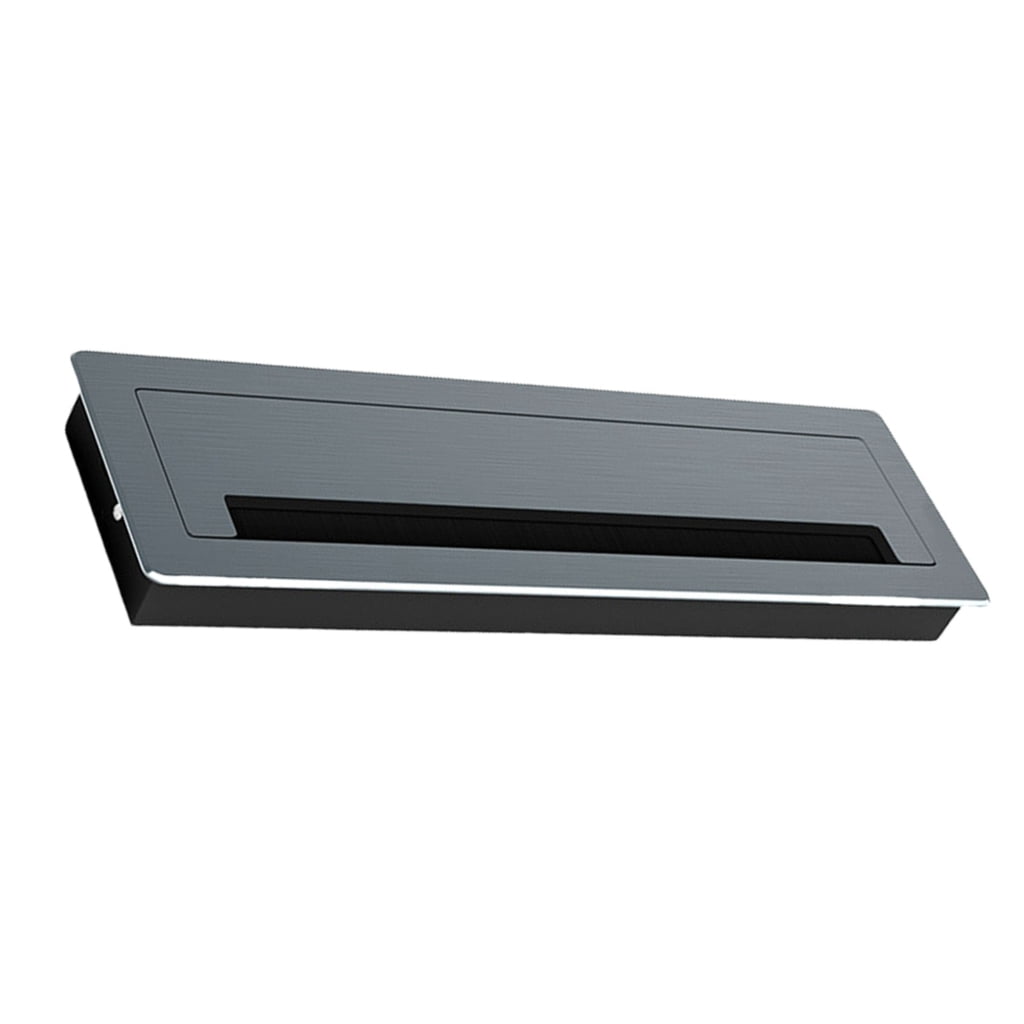 YIEMEEN Cable Passage Grommet with Brush Aluminum Rectangle Cover for ...