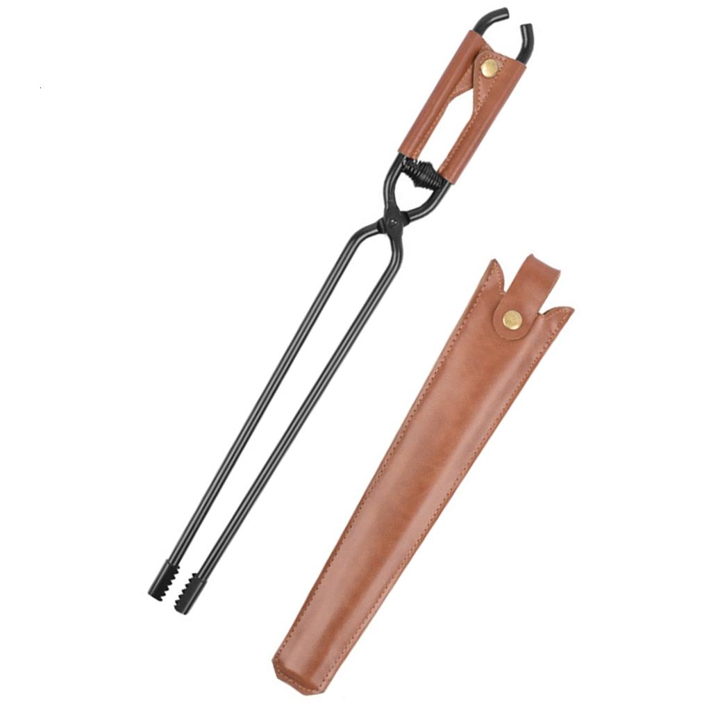 YIEMEEN Carbon Steel Charcoal Tongs Fireplaces Firewood Pickers ...