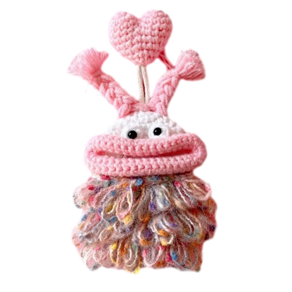 YIEMEEN Cartoon Pull-Out Keys Bag Sausage Mouth Monsters Knitted Keys ...