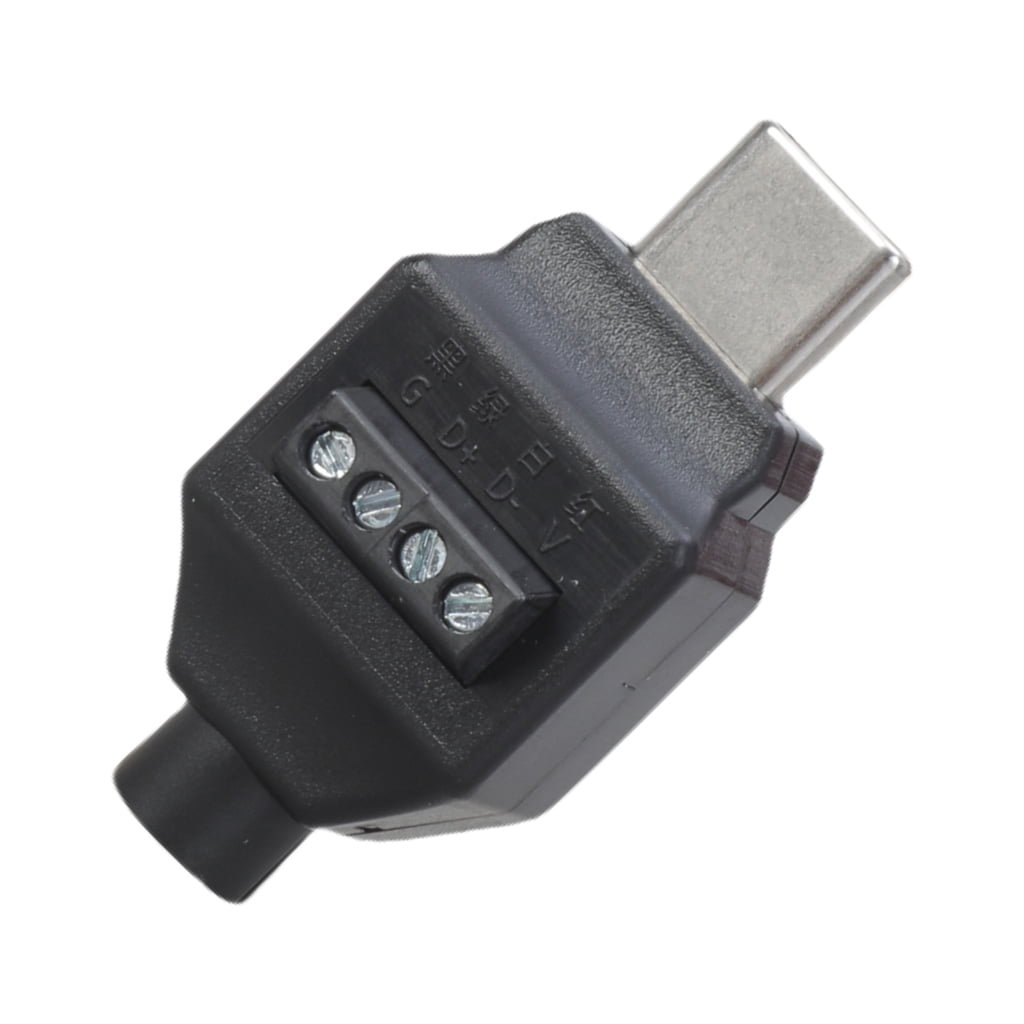 YIEMEEN DIY USB C Male Plug 4pin/5pin Black Housing Solderless ...