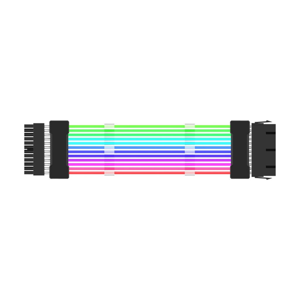 YIEMEEN Desktop PSU Power Supply 24Pin ARGB Dual-way Lighting Cable ...