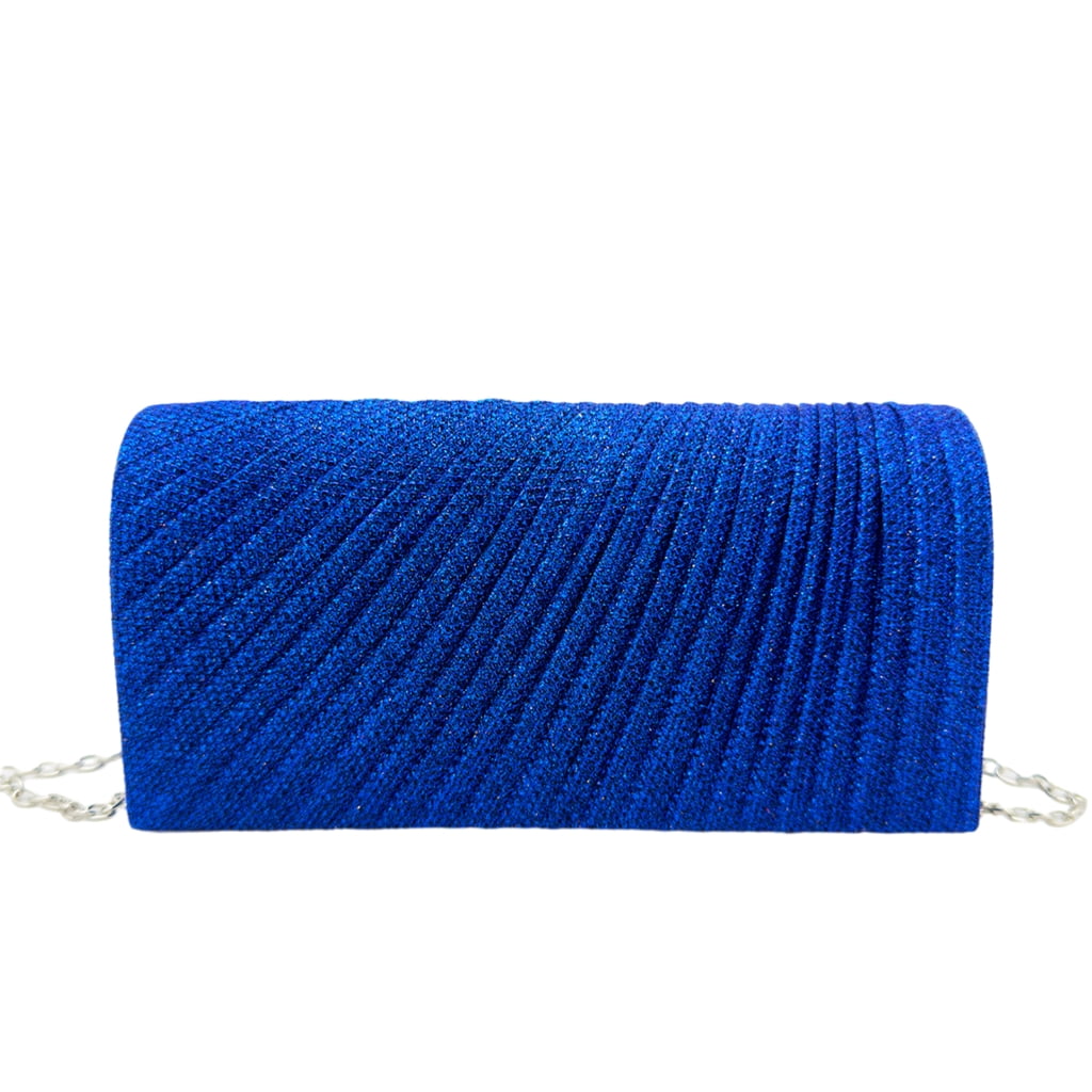 YIEMEEN Elegant Evening Clutch Purse Sparkling Party Pleated Handbag ...