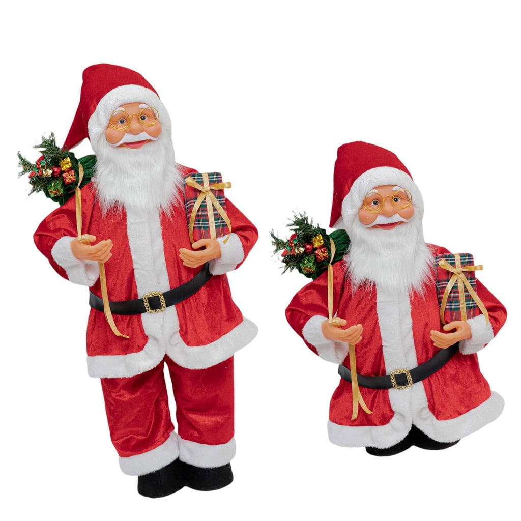 YIEMEEN Expandable Santa Statue Christmas Decoration For Tabletop ...