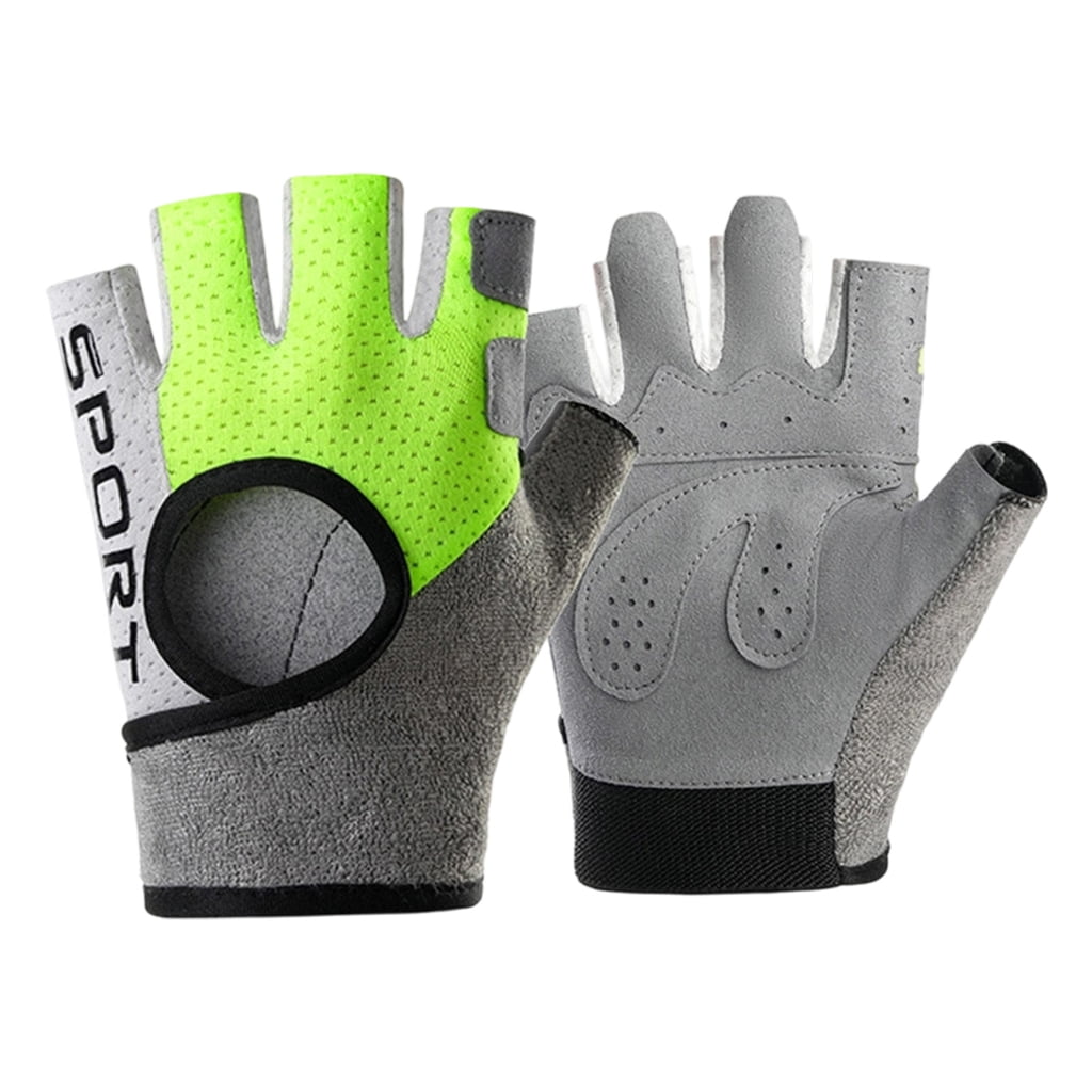 YIEMEEN Half Finger Gloves Shock-Absorbent Grip Nonslip Light Weight ...