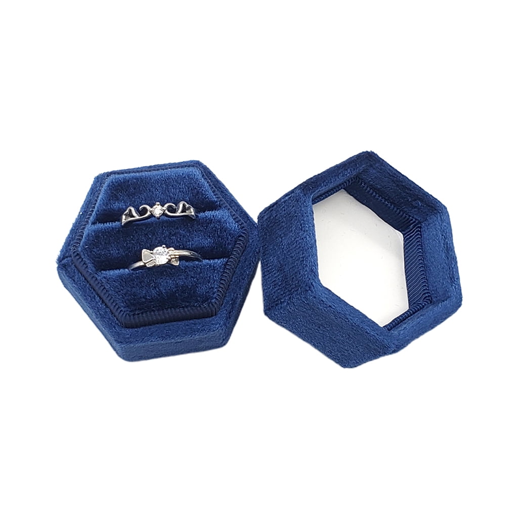 YIEMEEN Hexagon Velvet Ring Bearer Box - Premium Gorgeous Vintage ...