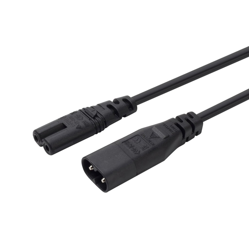YIEMEEN IEC 320 C7 2Pin Male Plug to IEC 320 C8 2Pin Female Power Cord ...