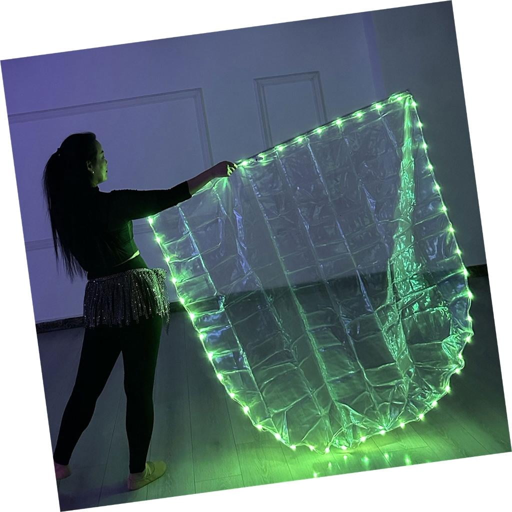 YIEMEEN LED Light Up Worship Dance Flag with Extendable Poles Semi ...