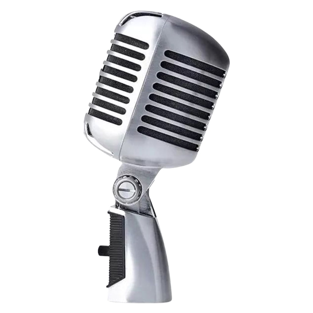 YIEMEEN Metal Dynamic Microphone Metal Appearance with Retro Frame Self ...