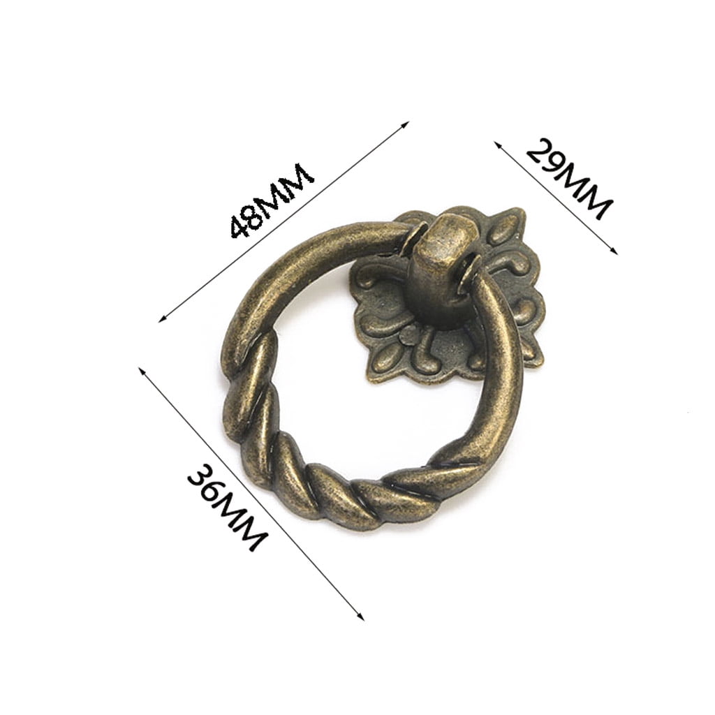 YIEMEEN Mini Cabinet Drawer Pulls Antique Cupboard Handle Vintage Ring ...