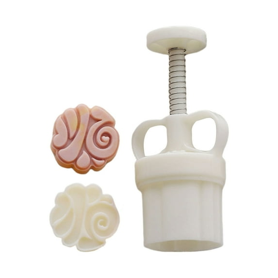 YIEMEEN Mooncakes Mold with 1 Stamp Bean Pastes Cake Mold Hand Pressed ...