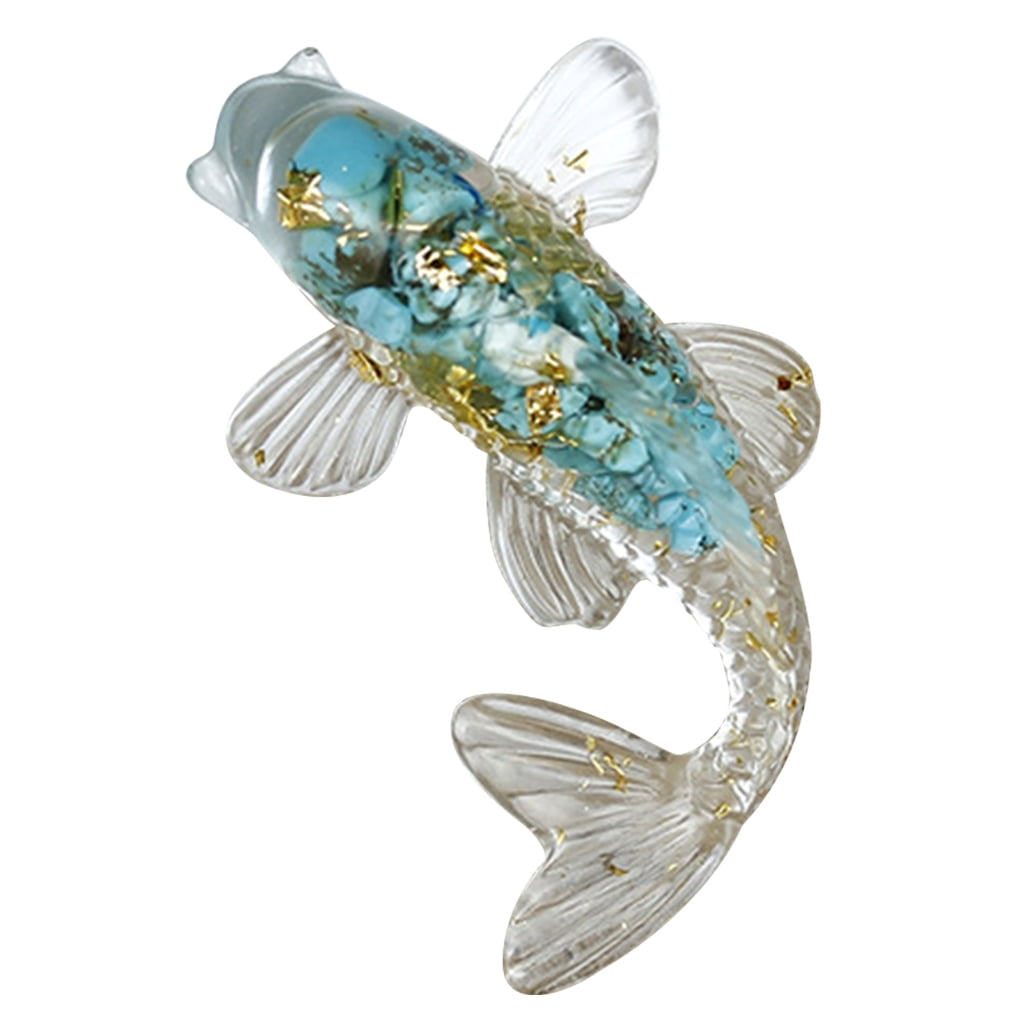 YIEMEEN Natural Crystal Crushed Stone Drip Gel Small Fish-shaped ...
