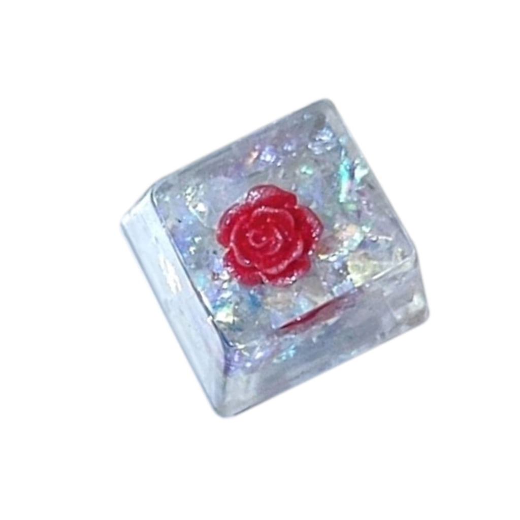 YIEMEEN OEM Floral Resin Keycap Translucently Epoxy Camellia for ...