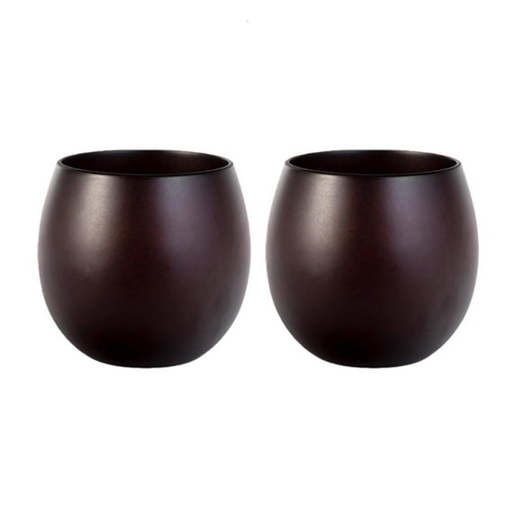 YIEMEEN Pack of 2 Japanese Style Wooden Cups Crafted from Natural ...
