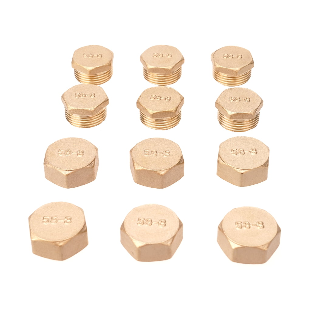 YIEMEEN Pack of 12 Threaded Stoppers with Rubber Rings Pipe Closures ...