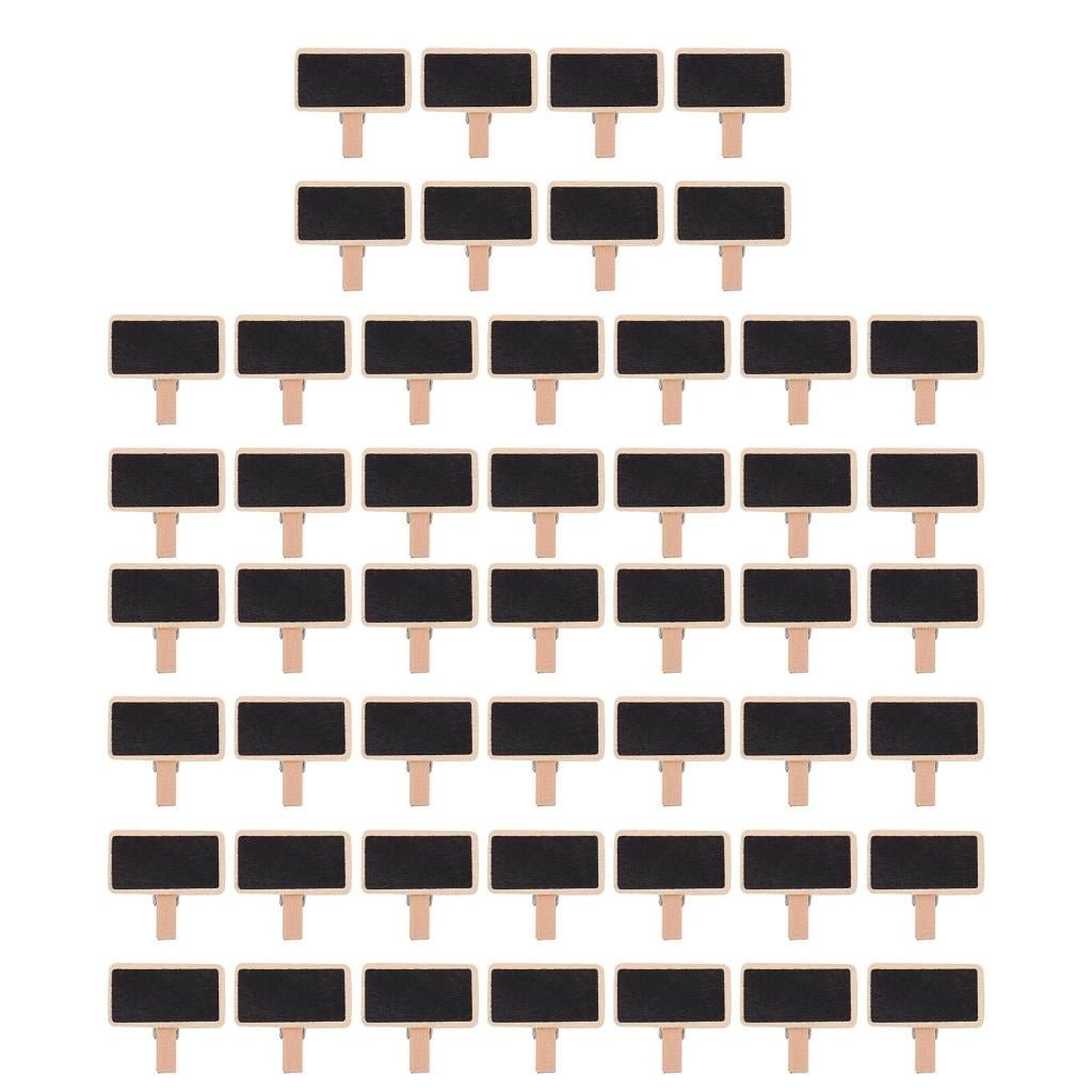 YIEMEEN Pack of 50 Handy Mini Chalkboard Clips for Memo Boards and Desk ...