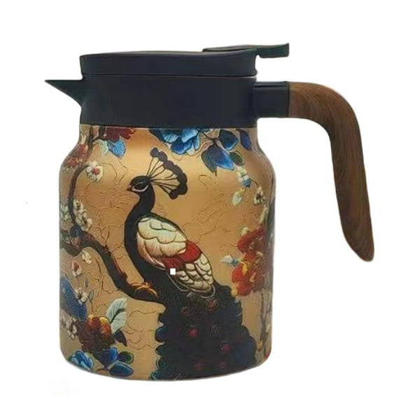 YIEMEEN Premium Thermal Florals Teapot 1000ml Removable Infuser ...