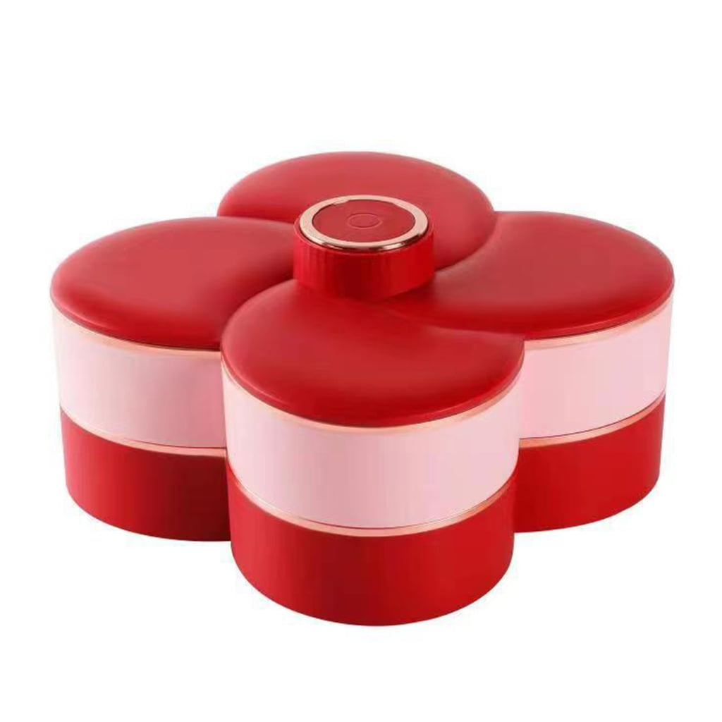 YIEMEEN Rotary-Fruit Bowl with Toothpick Box 2-tier Countertop Fruit ...