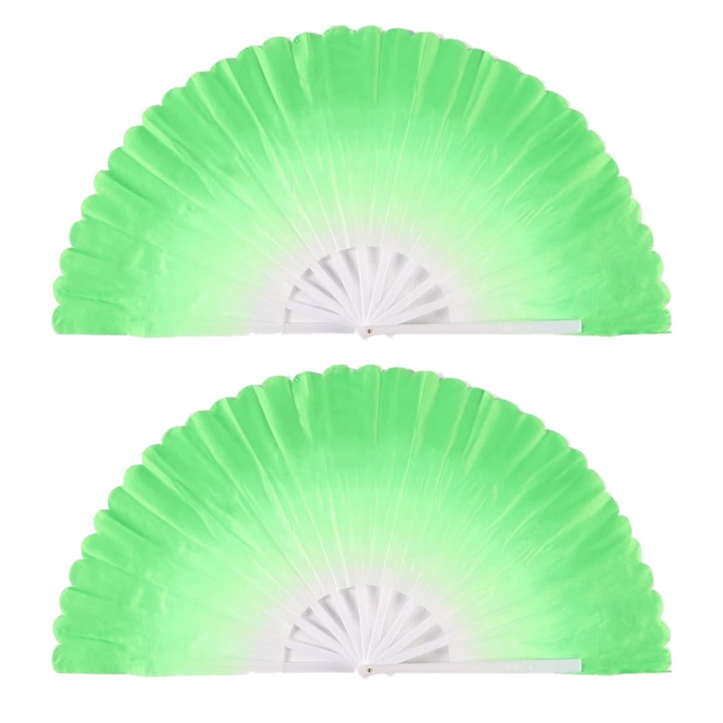 YIEMEEN Set of 2 Dance Fans Color Gradation Elevates Dance Performances ...