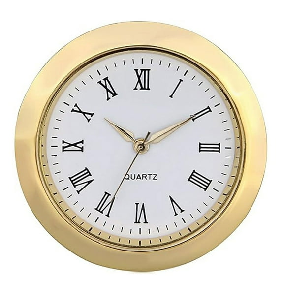 YIEMEEN Sophisticated Miniature Clock Insert with Roman Numerals Round ...