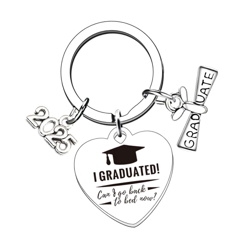 YIEMEEN Stainless Steel 2025 Graduation Keychain Engraved Key Rings ...