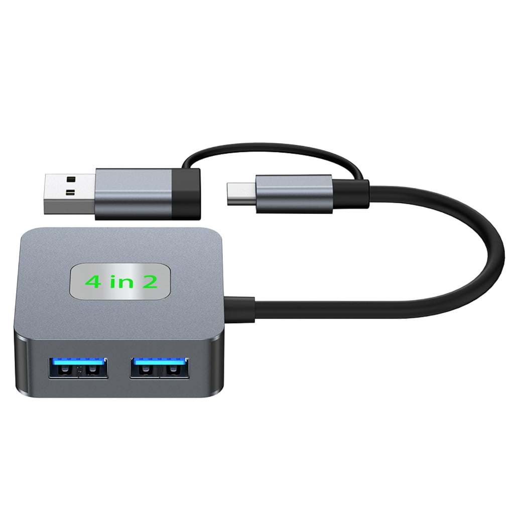 YIEMEEN USB C+USB 10Gbps Hub 4 in 1 USB 3.2 Multiport Adapter 10Gbps ...