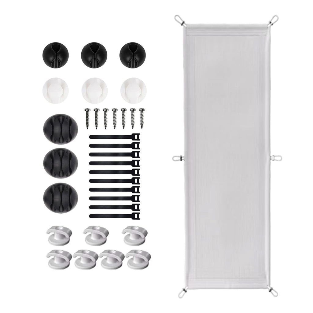 YIEMEEN Under Desk Cable Management Mesh Organizers Storage Holder for ...
