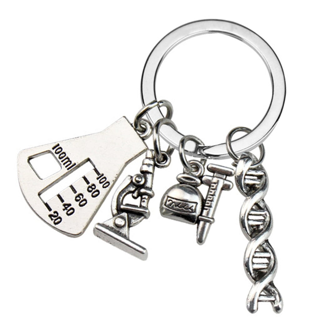 YIEMEEN Unique Chemistry Molecule Key Rings Backpack Charm Elegant ...
