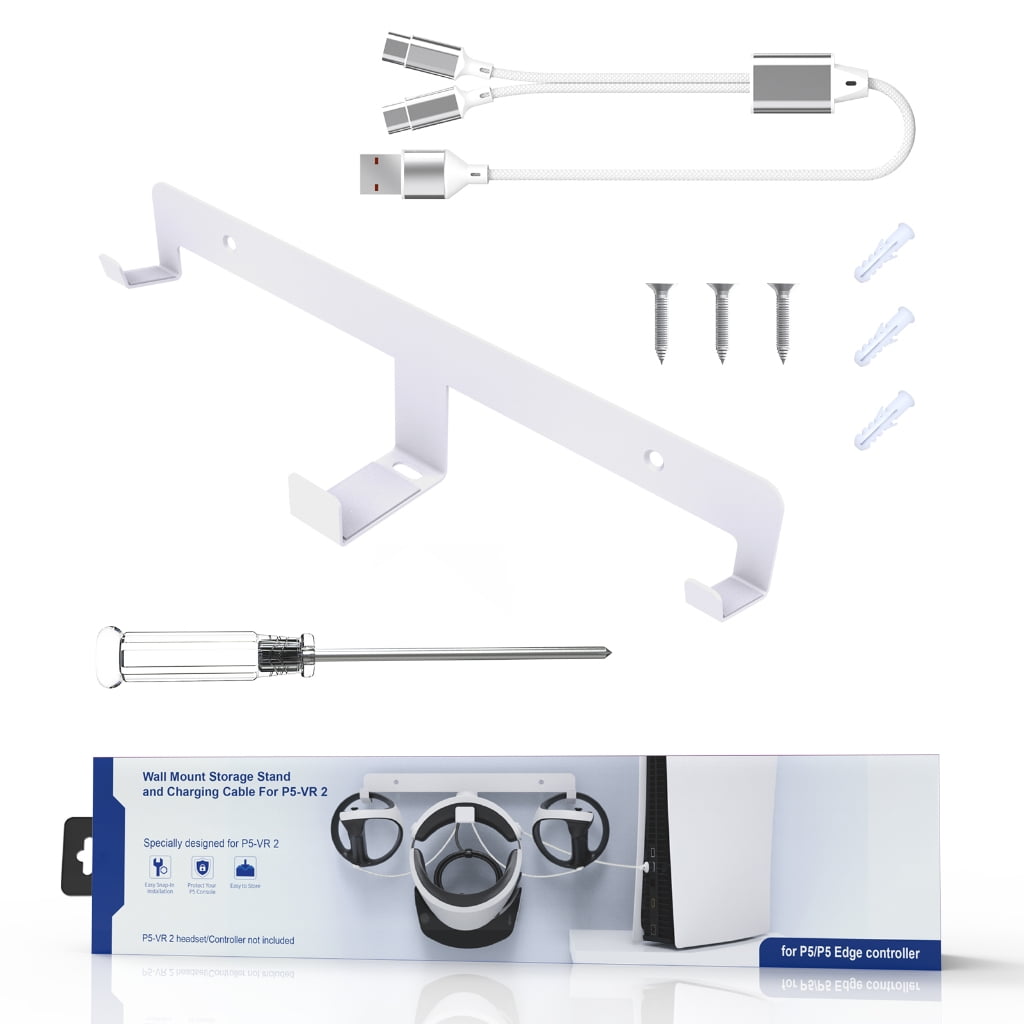 YIEMEEN VR Wall Mount for PS VR2 Headset Storage Stand with Charge ...