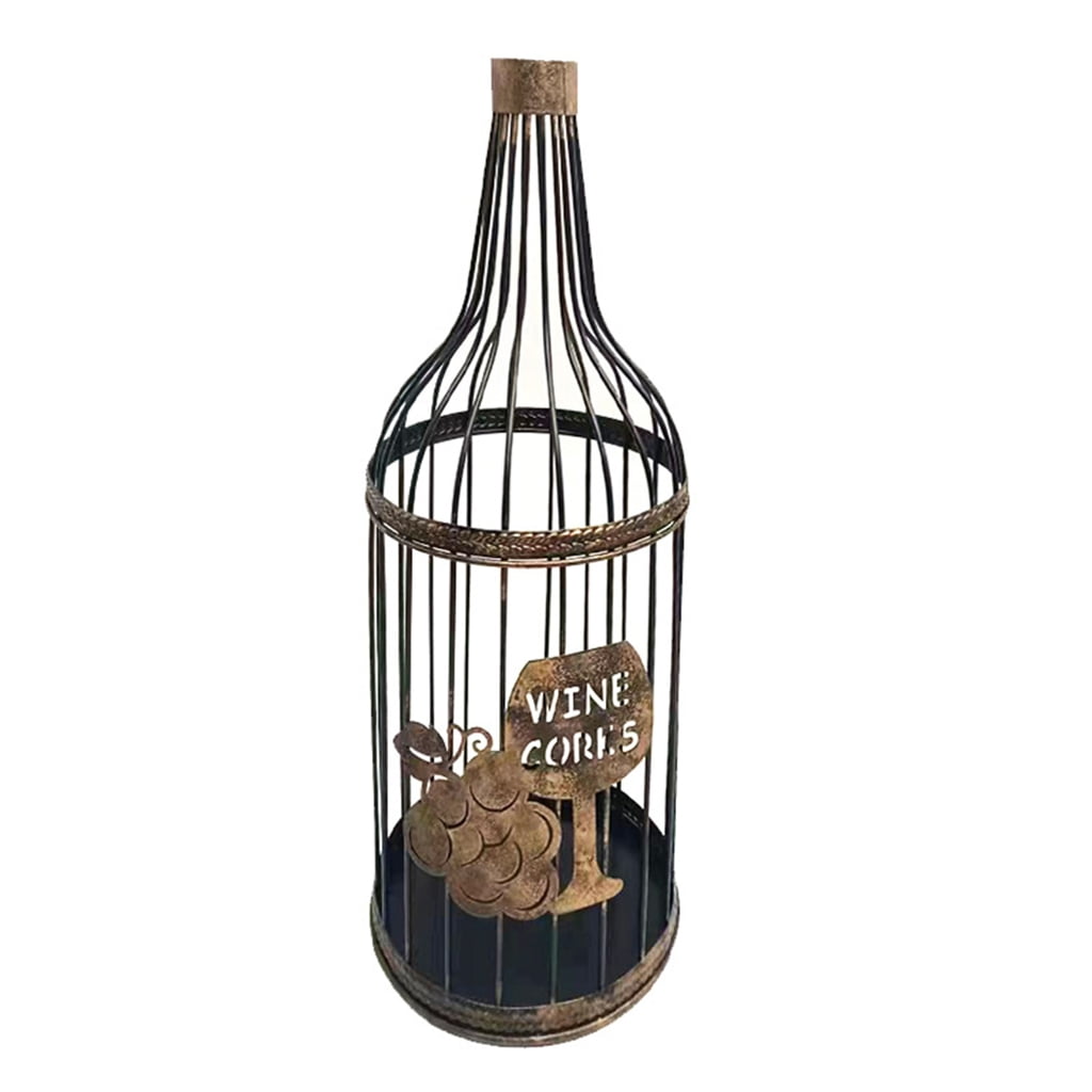YIEMEEN Ventilated Metal Wine Cork Storage Basket Spacious Capacity ...